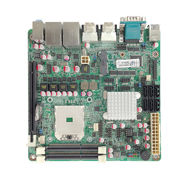Jetway NF83 2nd Generation 'Bulldozer' R-Series AMD A75 Chipset (Hudson D3) mini-ITX motherboard ...